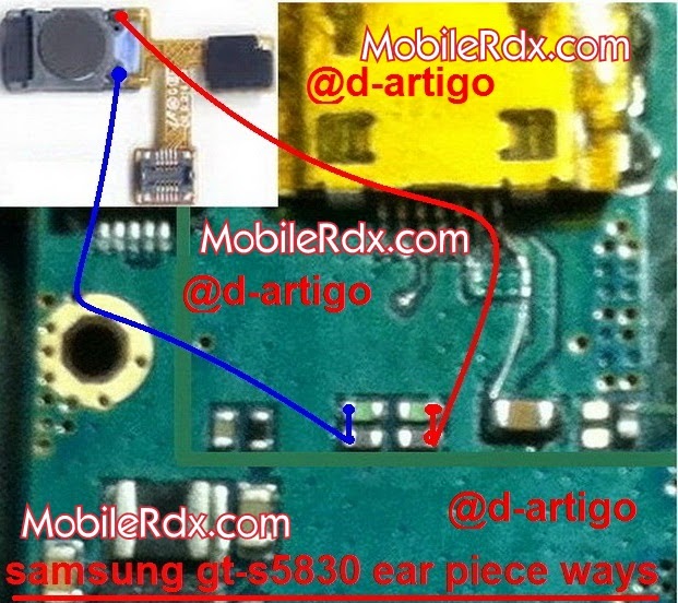 Samsung S5830 Earpiece Speaker Problem Repair By Jumper
