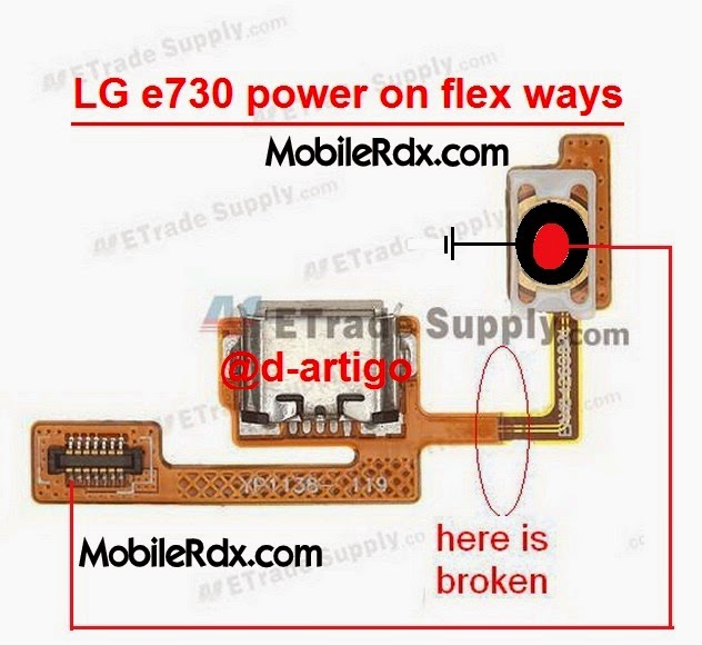 LG E730 Power Button Jumper On Off Key Ways Repair Solution