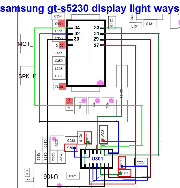Samsung GT-S5230 Display Light Ways Problem Jumper