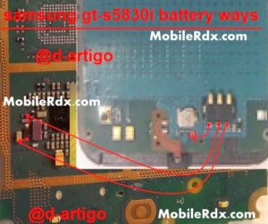 Samsung Galaxy Ace S5830i Battery Connecter Point Ways