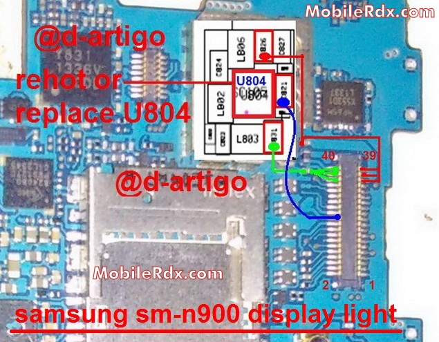 Samsung SM-N900 Touchscreen Pin Jumper Ways