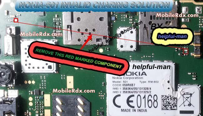 Repair Nokia 501 Invalid Charging Problem