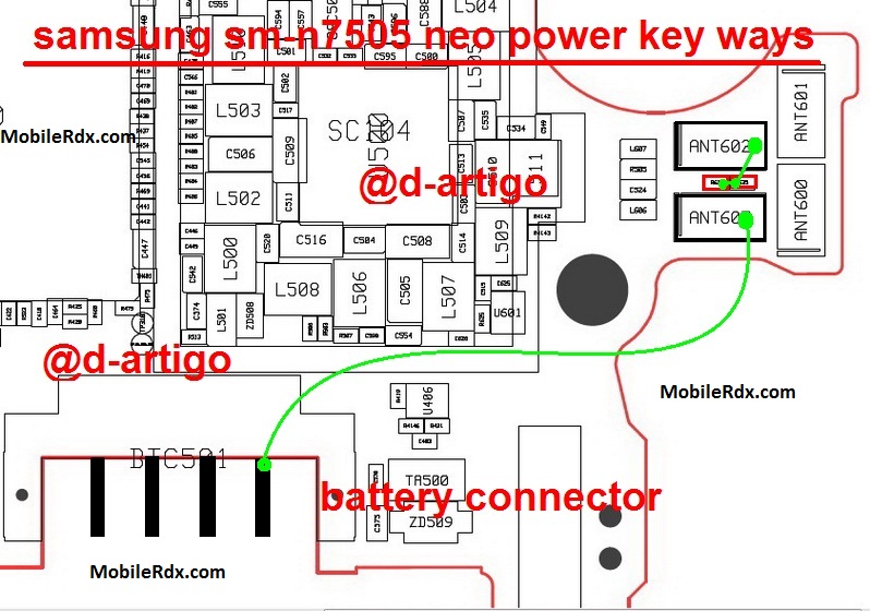 Samsung Galaxy Note 3 N7505 Power Button Jumper Ways
