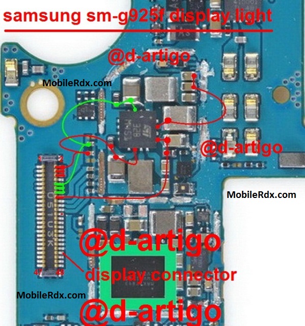 Samsung SM-G925F Lcd Display Light Ways Problem Jumper