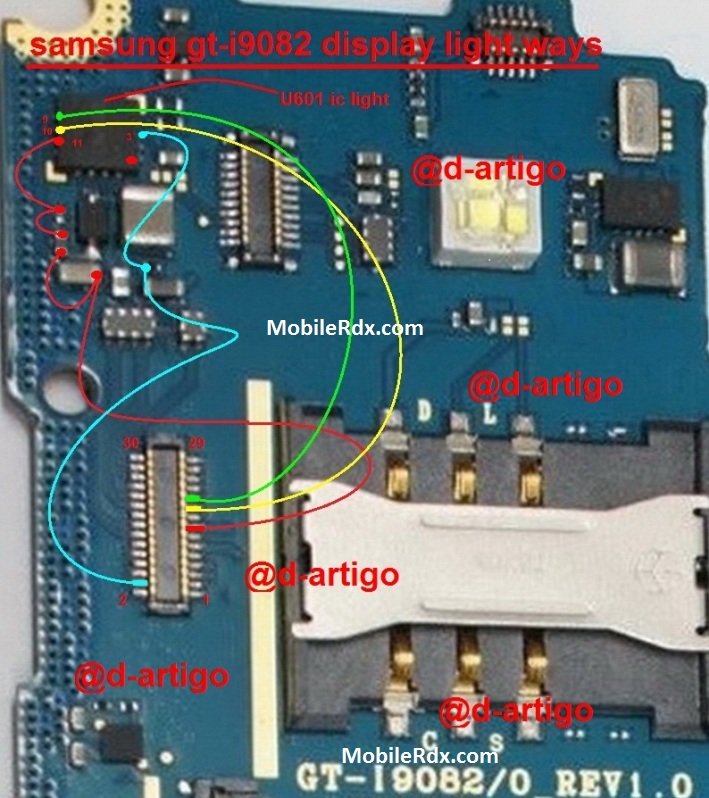 Samsung GT-I9082 Display Light Solution Ways Jumper