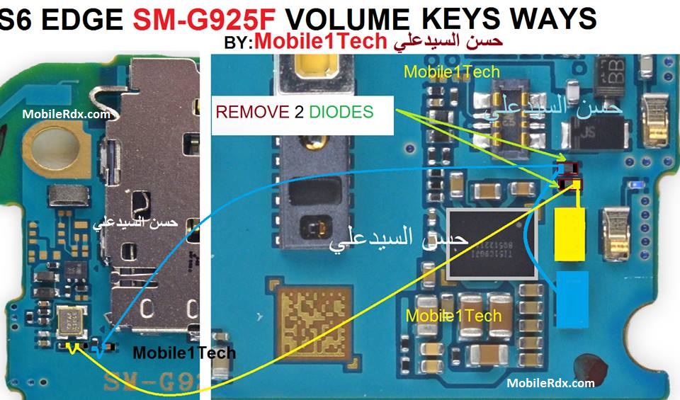 Samsung SM-G925F Volume Button Ways Up-Down Key Jumper