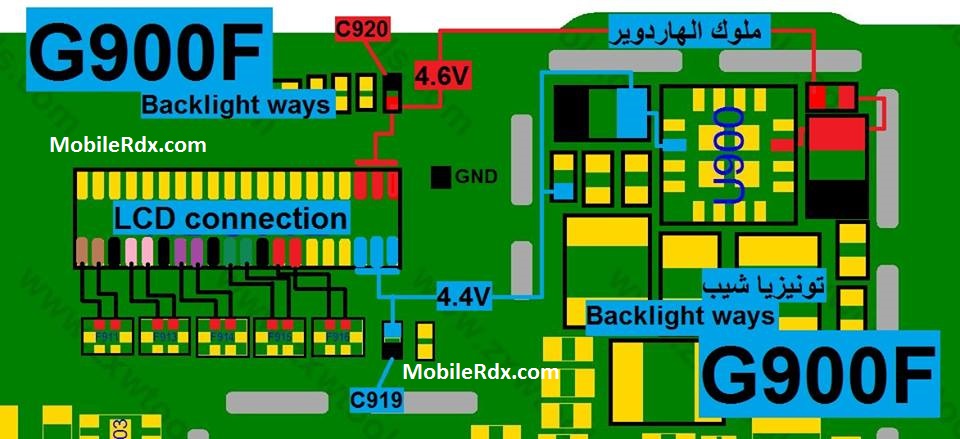 Samsung Galaxy S5 G900F Display Backlight Ways Solution Jumper