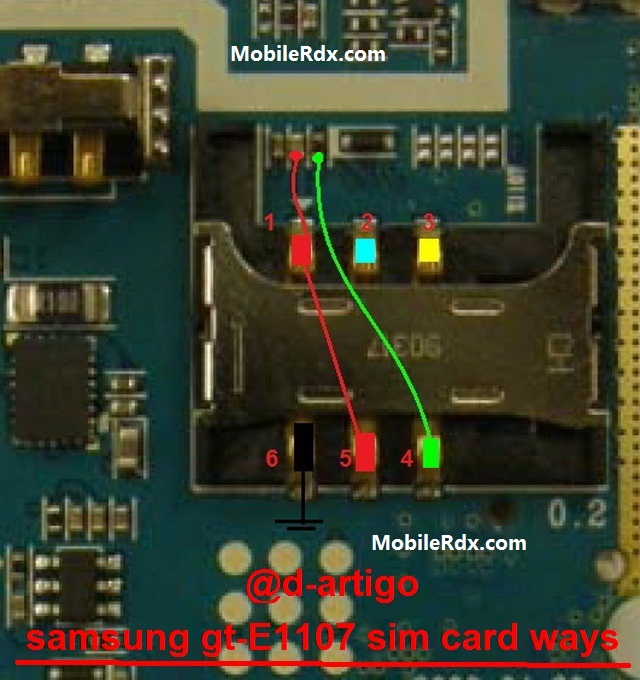 Samsung E1107 Sim Ways Sim Card Jumper Solution