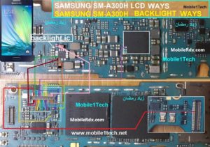 Samsung Galaxy A3 A300H Display Light Ways Backlight Jumper