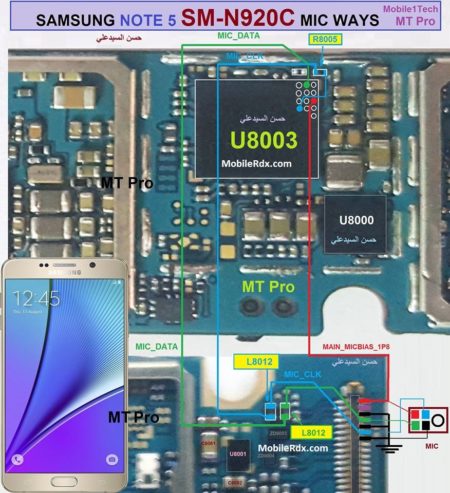 Samsung Galaxy Note 5 N920C Mic Ways Solution Microphone Jumper