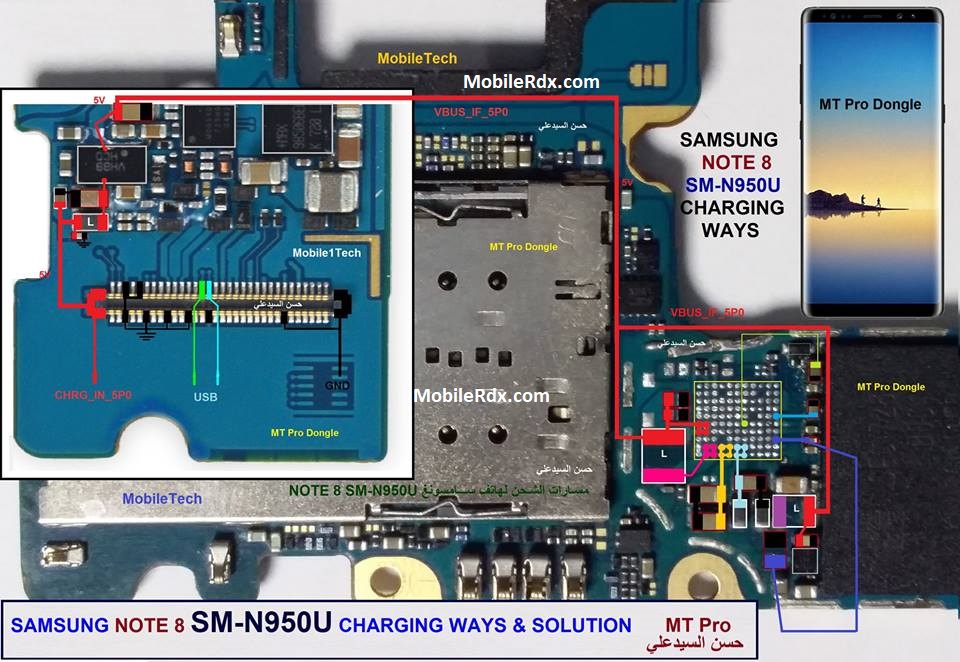 Samsung Galaxy Note 8 N950U Charging Problem Ways Solution