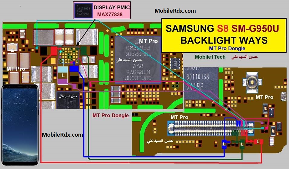 Samsung Galaxy S8 G950U Backlight Ways Display Problem Solution Samsung Galaxy S8 G950U Backlight Ways Display Problem Solution
