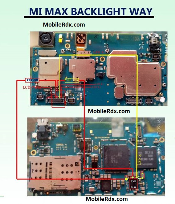 Xiaomi Mi Max Backlight Way Solution Display Jumper