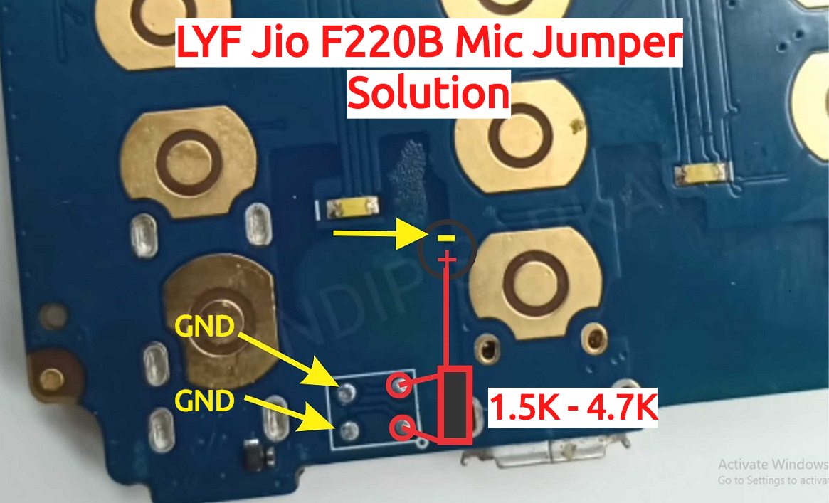 LYF Jio F220B Mic Ways Mic Problem Jumper Solution LYF Jio F220B Mic Ways Mic Problem Jumper Solution