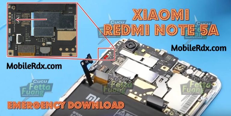 Redmi Note 5A Test Point - EDL Mode Ways