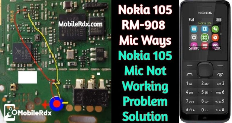 Nokia 105 RM-908 Mic Ways Mic Problem Jumper Solution