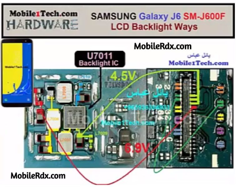 Samsung Galaxy J6 J600F Display Light Problem LCD Backlight Ways