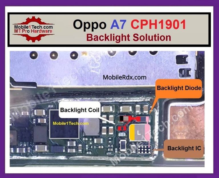 حل مشكلة اضاءة اوبو Oppo A7 CPH1901