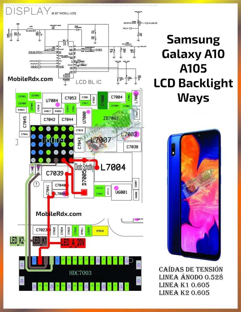 Samsung Galaxy A10 A105 Backlight Ways LCD Light Solution