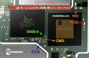Oppo F7 CPH1819 ISP Pinout to Remove Pattern Lock and FRP