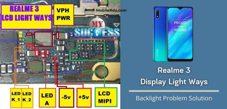 Realme 3 Display Light Ways - Backlight Problem Repair Solution