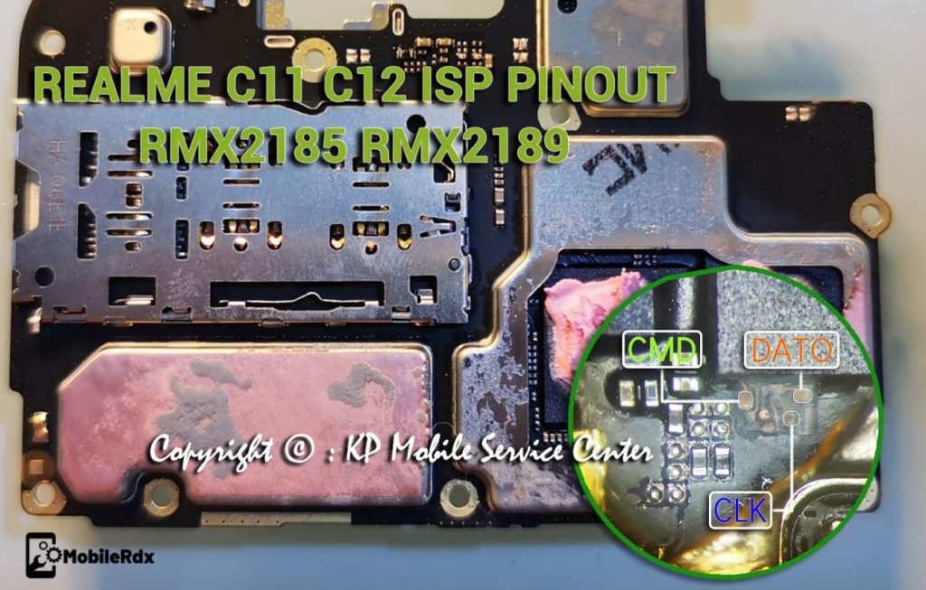 Realme C11 RMX2185 ISP Pinout to ByPass FRP and Pattern Lock