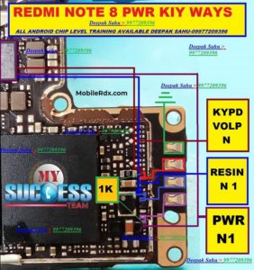 Redmi Note 8 Power Key Way Volume Button Jumper Solution