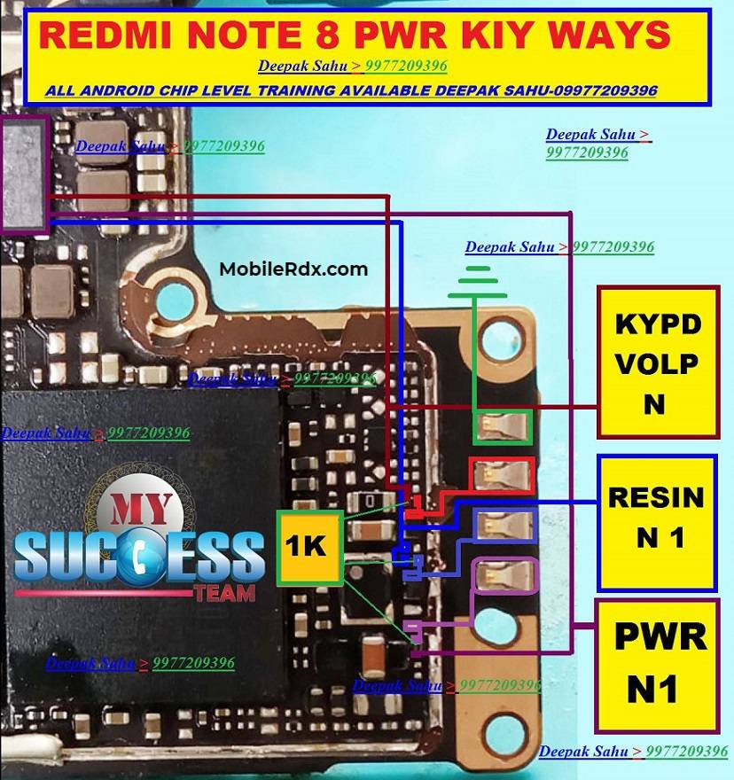 Redmi Note 8 Power Key Way Volume Button Jumper Solution