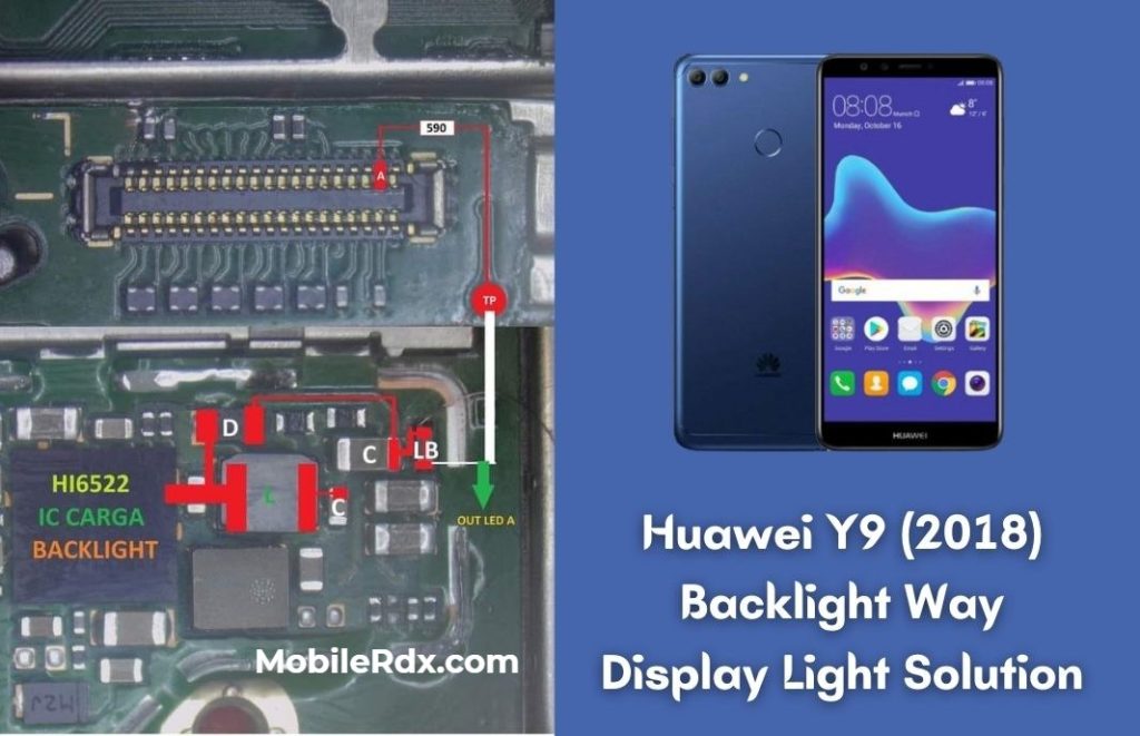 Huawei Y9 (2018) Backlight Way | Display Light Problem Solution