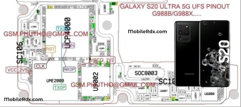 Samsung Galaxy S20 Ultra UFS ISP Pinout | Remove FRP | Pattern | Password