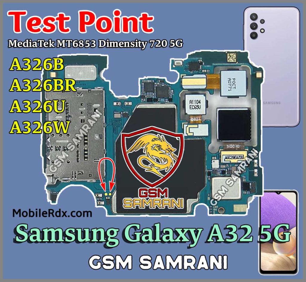 Samsung Galaxy A32 5G A326B Test Point | UFS ISP PinOUT