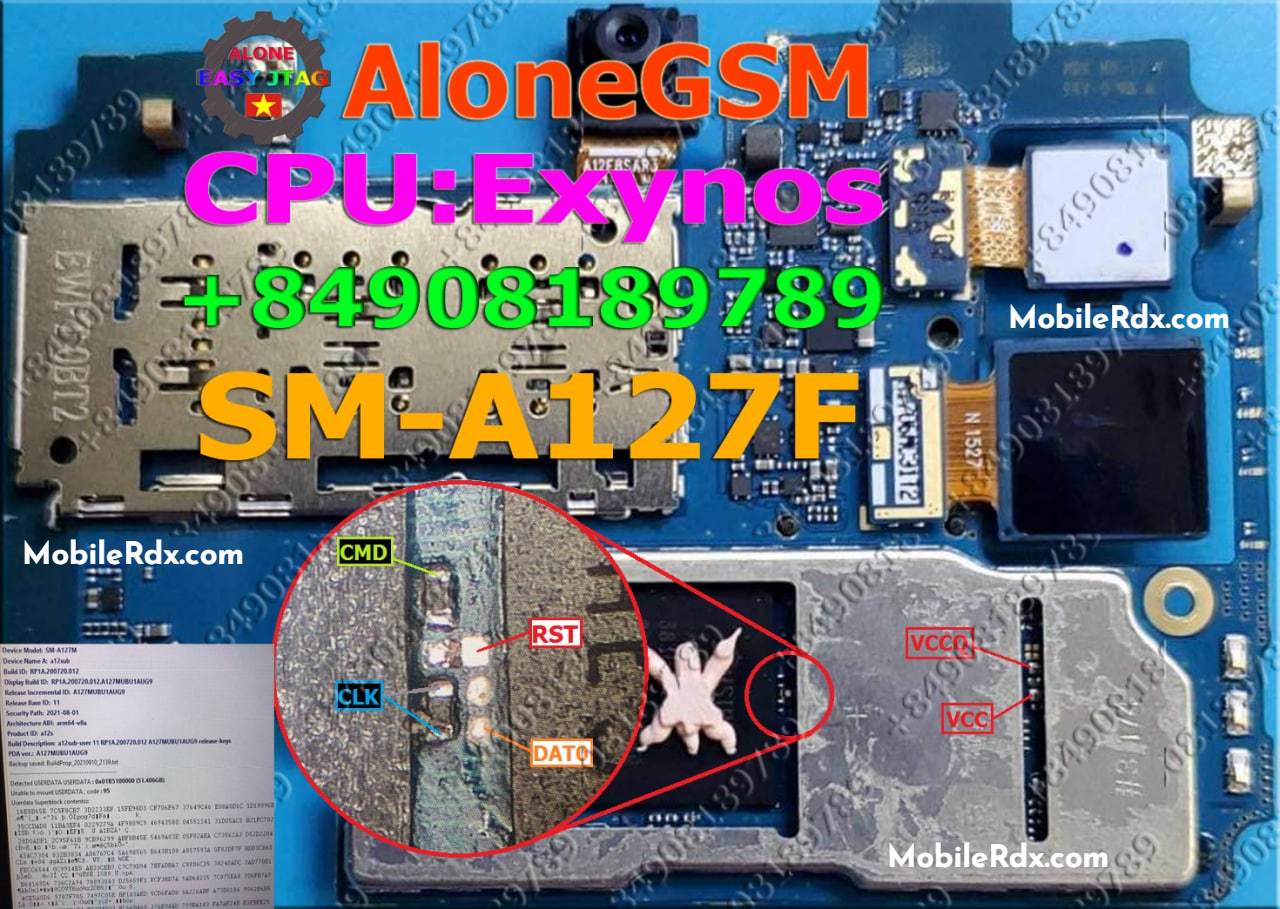 Samsung Galaxy A12 SM-A127F ISP PinOUT | Test Point Image