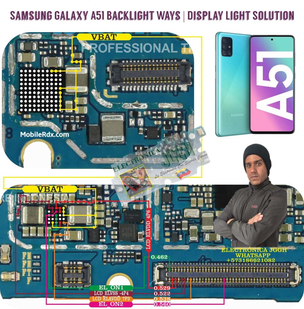 Samsung Galaxy A51 Backlight Ways | Repair Display Light Problem
