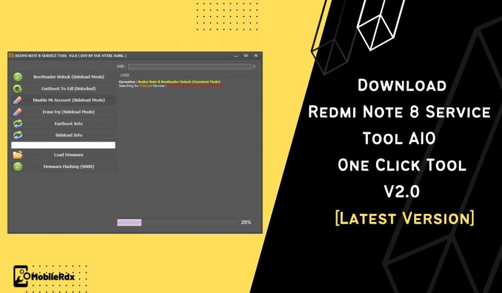 Redmi Note 8 Service Tool AIO One Click Tool V2.0 [Latest Version]