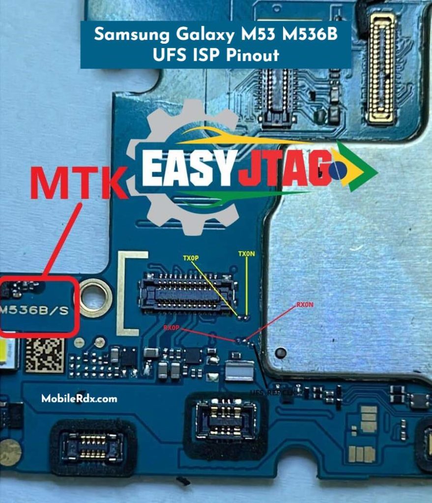 Samsung Galaxy M53 M536B UFS ISP Pinout | Test Point