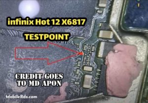 Infinix Hot 12 Test Point to Remove Pattern, FRP And Flashing