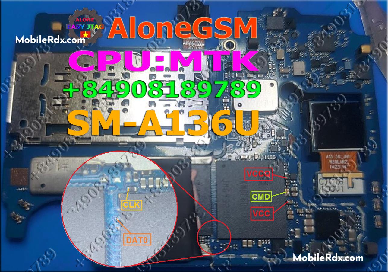 Samsung Galaxy A13 A136U ISP EMMC PinOUT | Test Point