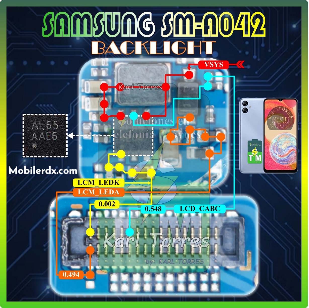 Samsung Galaxy A04e (SM-A042F) Backlight Ways, Repair Display Light Samsung Galaxy A04e (SM-A042F) Backlight Ways, Repair Display Light