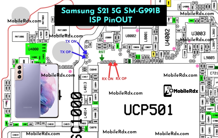 Samsung S21 5G SM-G991B UFS ISP PinOUT | Test Point
