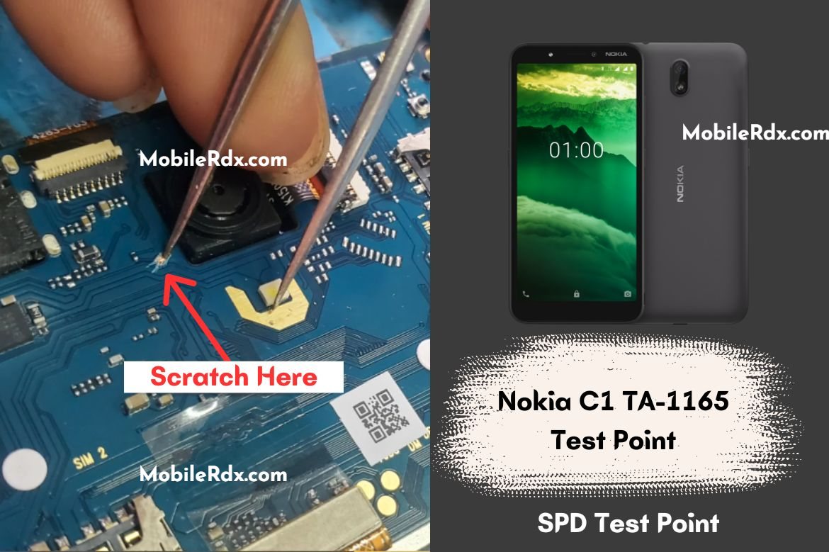 Nokia C1 TA-1165 Test Point | Frp Bypass Using Unlock Tool