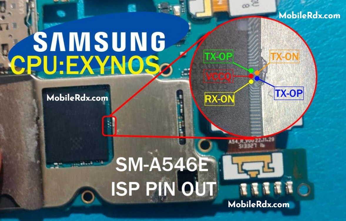 Samsung Galaxy A54 SM-A546B/E UFS ISP PinOUT