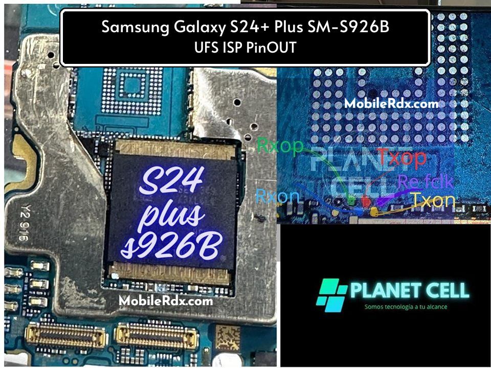 Samsung Galaxy S24+ Plus SM-S926B UFS ISP PinOUT