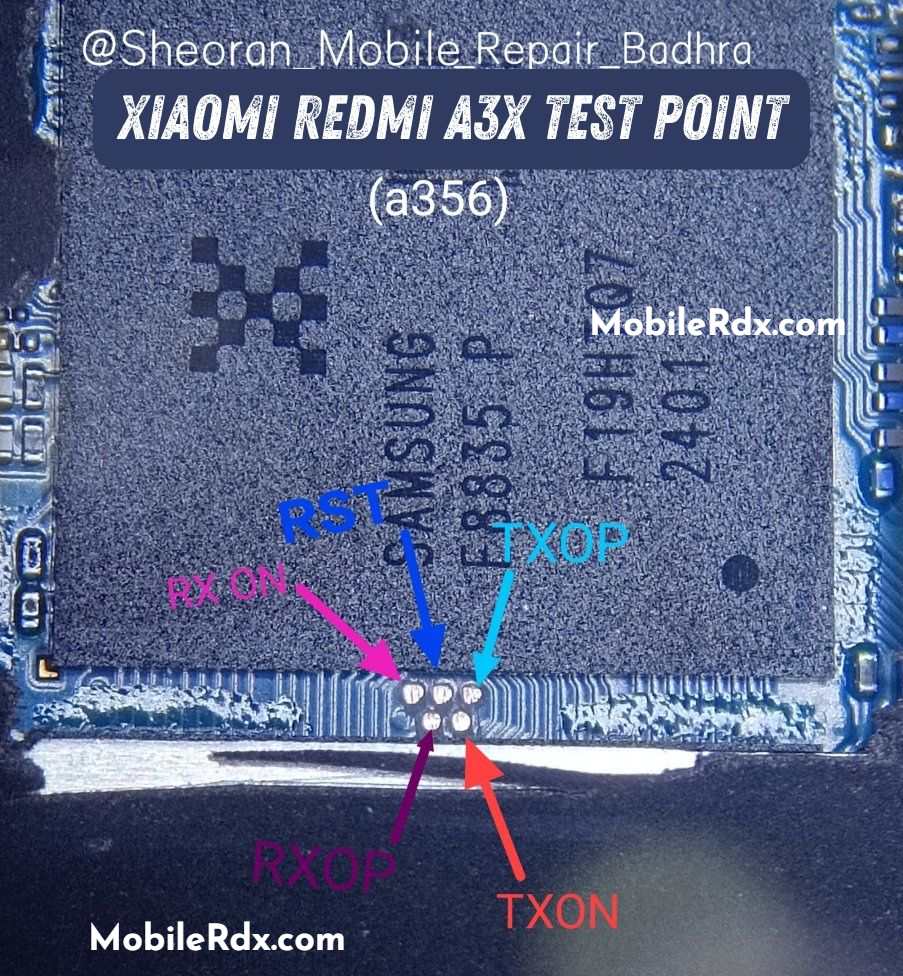 Samsung Galaxy A35 A356B UFS ISP PinOUT | Test Point