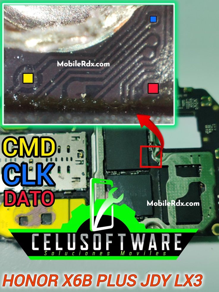 Honor X6b EMMC ISP PinOUT | Test Point