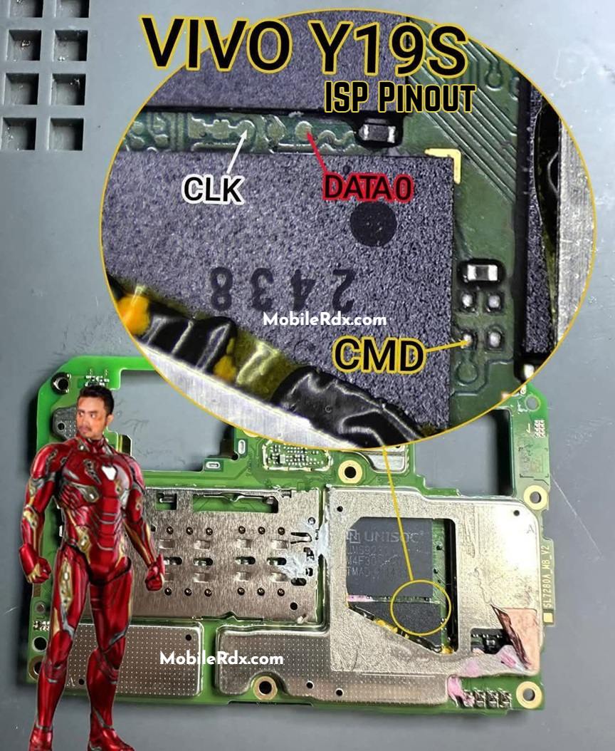 Vivo Y19s EMMC ISP PinOUT | Test Point
