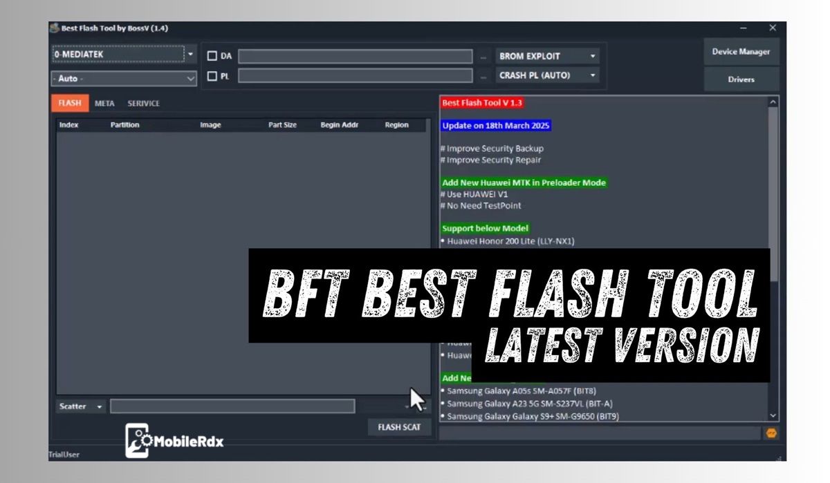 BFT Best Flash Tool by BossV V1.7 (Miracle Team) - Latest Version