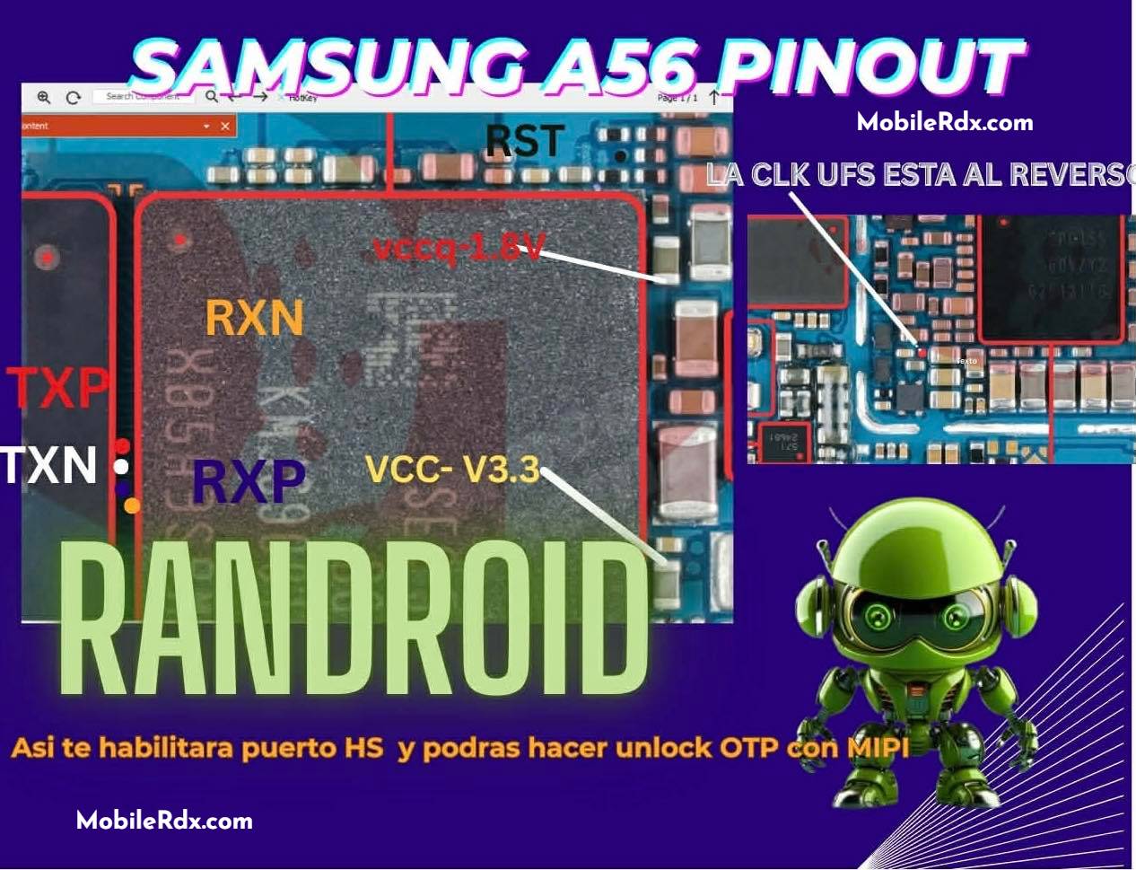 Samsung Galaxy A56 5G UFS ISP Pinout | Test Point