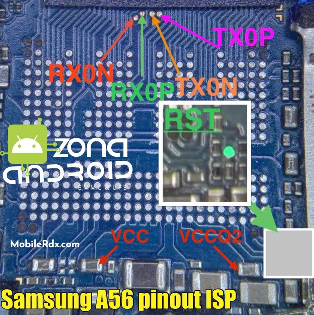 Samsung Galaxy A56 5G UFS ISP Pinout | Test Point