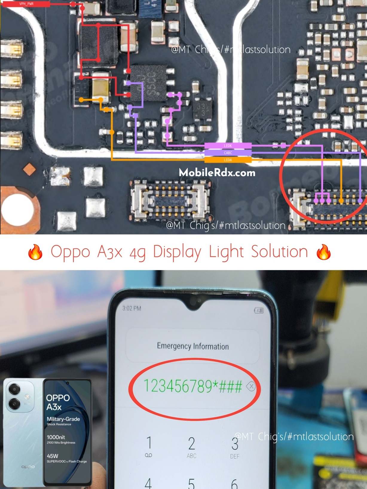 Oppo A3x Backlight Ways | Display Light Problem Solution