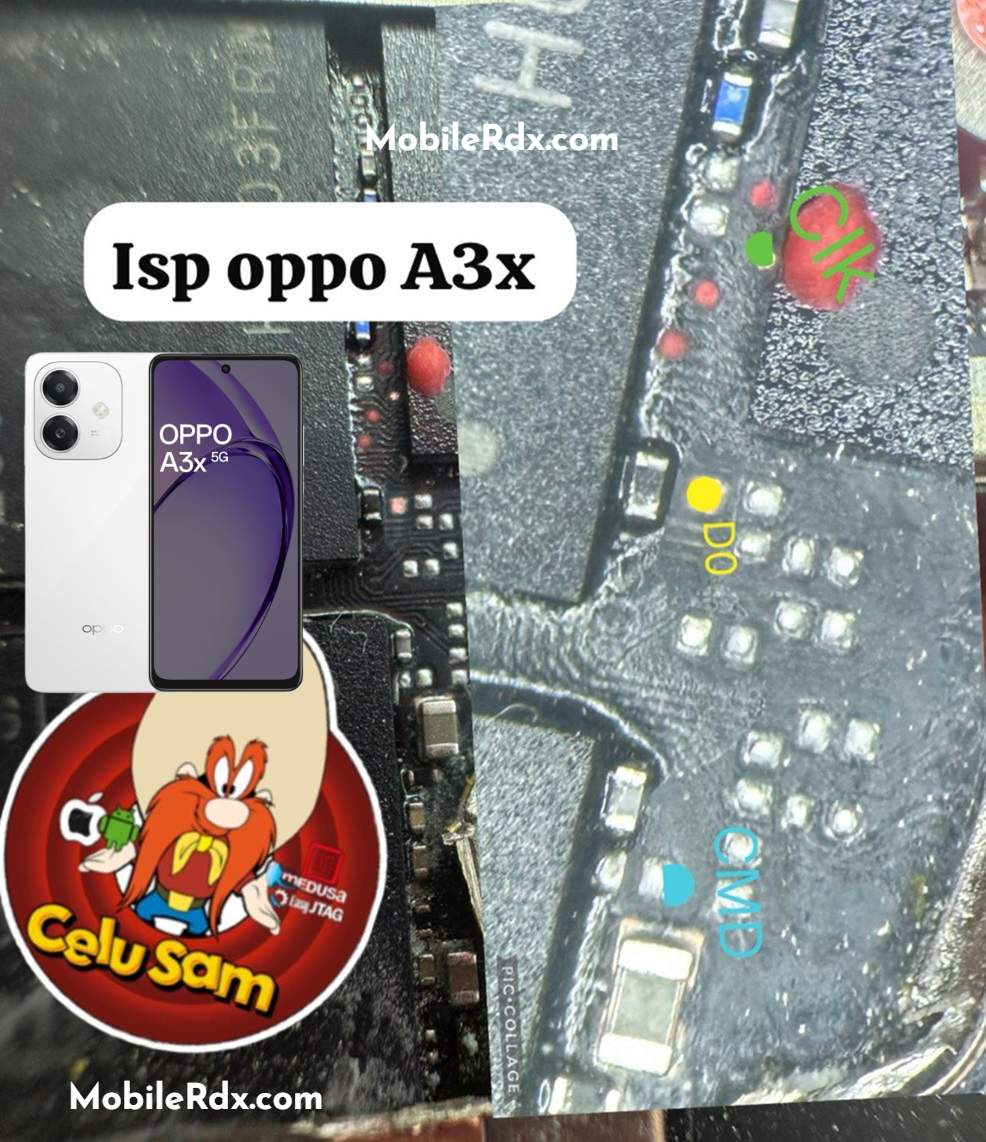 Oppo A3x ISP PinOUT EMMC Ways | Test Point